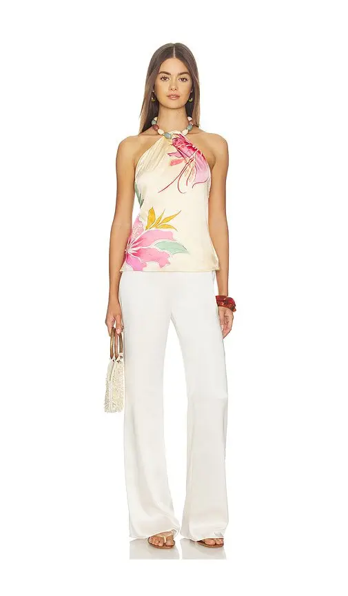 Retrofete Milani Silk Halter Top