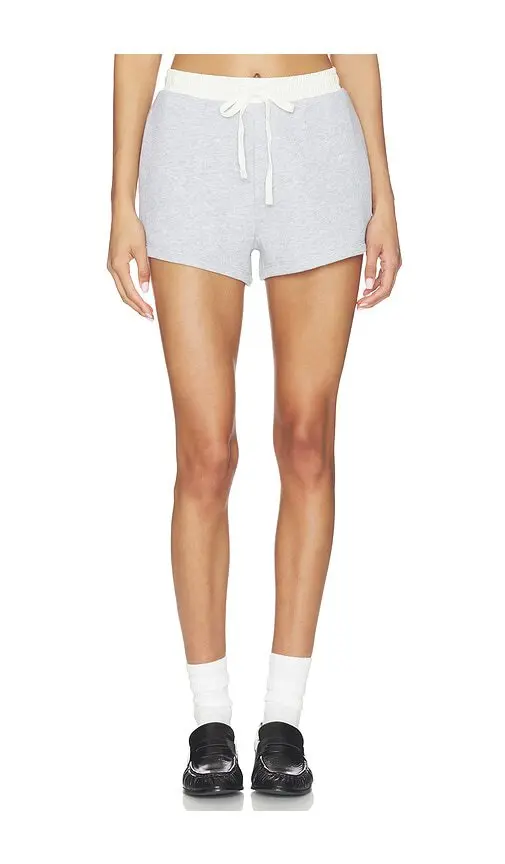 Rag & Bone Vintage Terry Mix Media Sweatshort - Light Grey