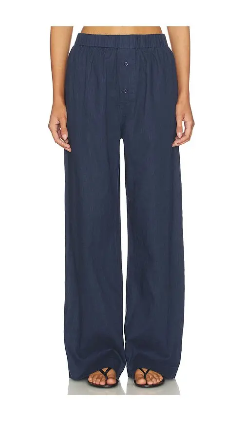 ARTLESS Relaxed Fit Linen Blend Trousers