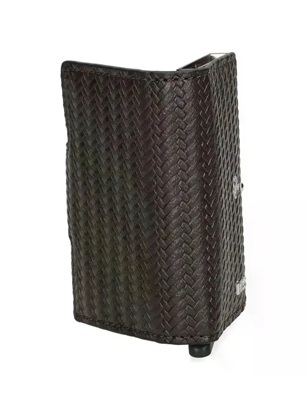 BOSS Woven Leather Cardholder