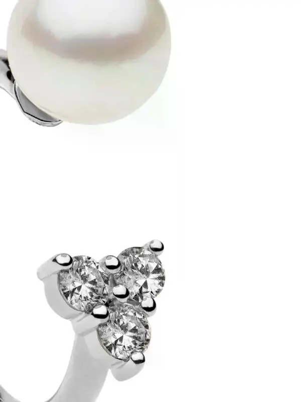 AUTORE MODA Saskia Pearl And Sapphire Ring - Silver