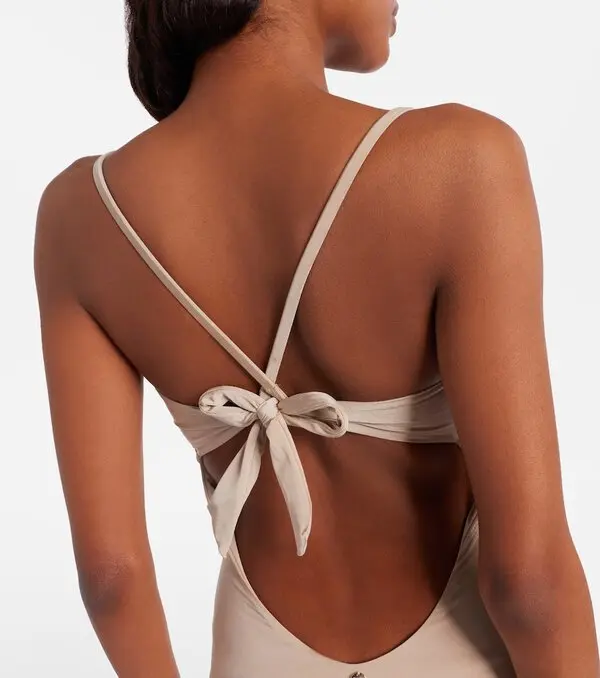 Max Mara Ruched Halterneck One-piece Swimsuit