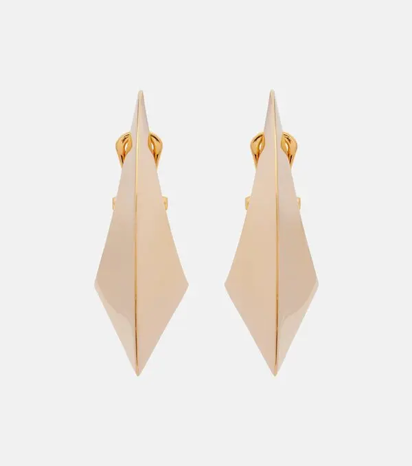 Alaïa Plated Brass Clip-on Earrings - Gold