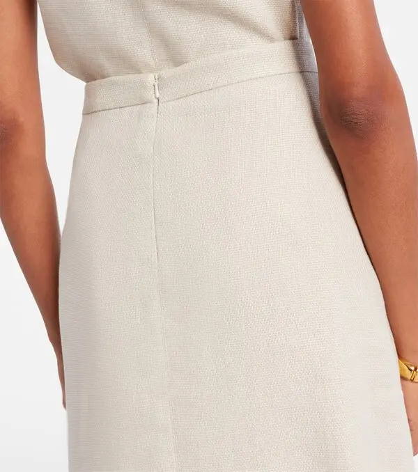 Max Mara Fiocchi Linen And Cotton Midi Skirt