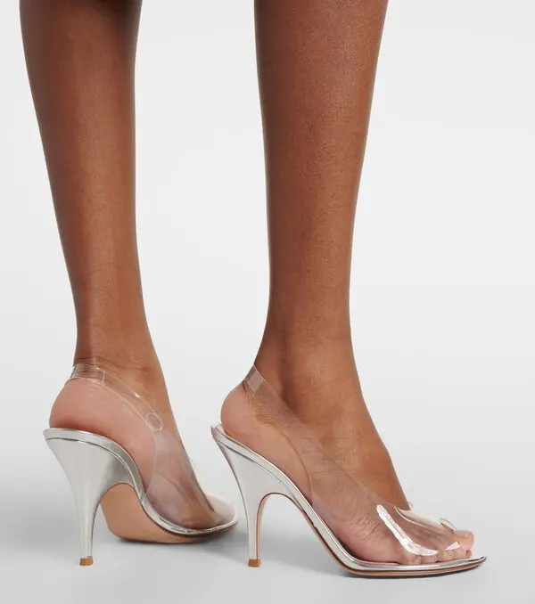 GIANVITO ROSSI Sophia Slingback Sandals - Silver