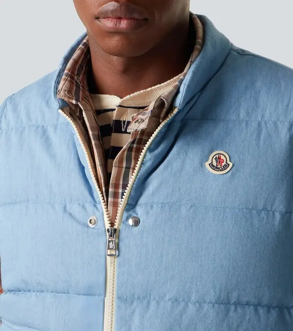 Moncler Heceta Denim Down Vest