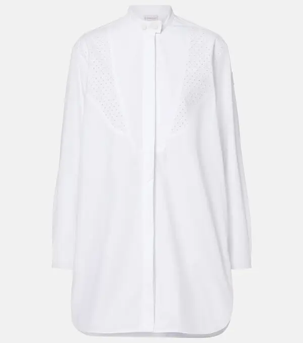Moncler Cotton Shirt With Embroidered Detail