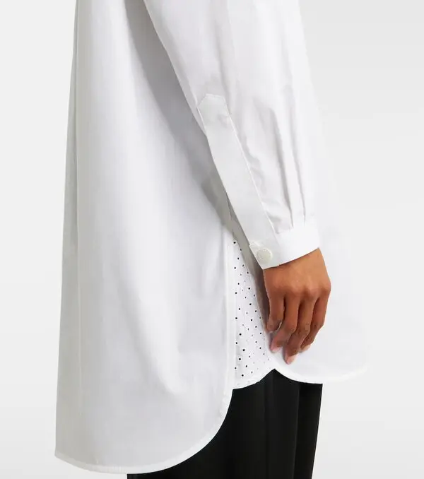 Moncler Cotton Shirt With Embroidered Detail