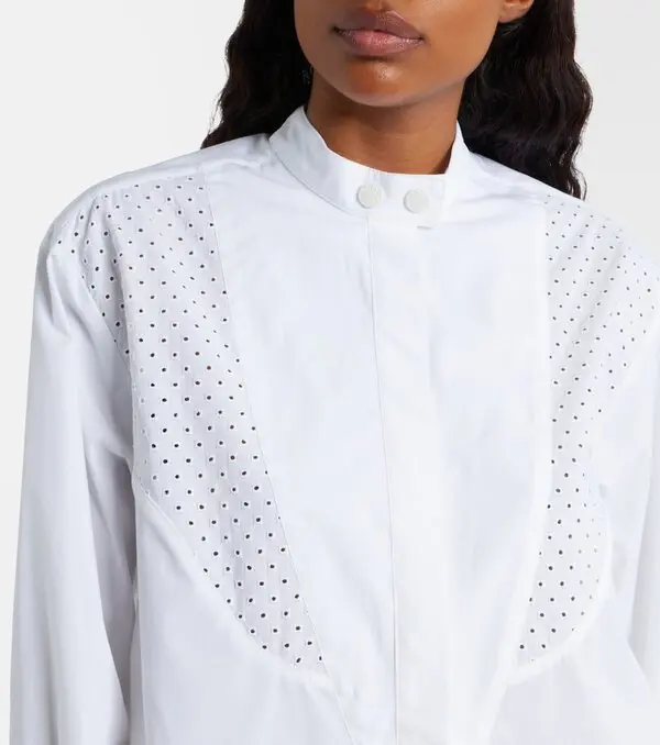 Moncler Cotton Shirt With Embroidered Detail