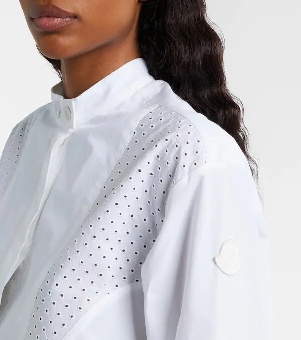 Moncler Cotton Shirt With Embroidered Detail