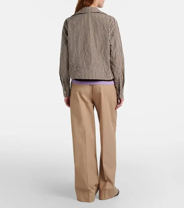 Moncler Cotton Wide-leg Trousers - Beige