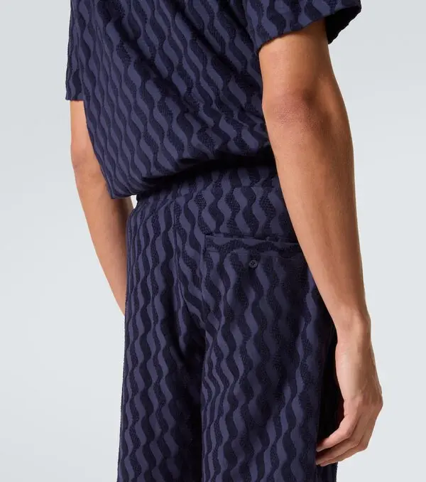 Frescobol Carioca Augusto Cotton-blend Terry Shorts - Blue