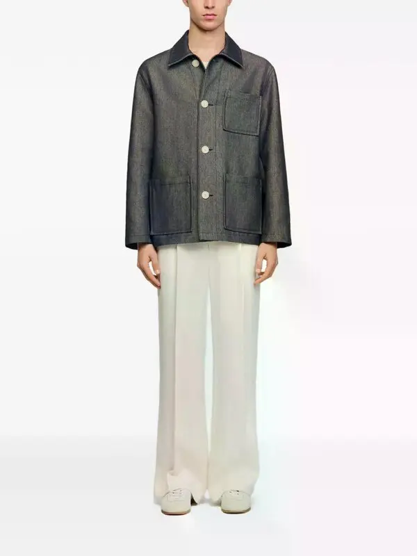 Sandro Denim-effect Worker Jacket