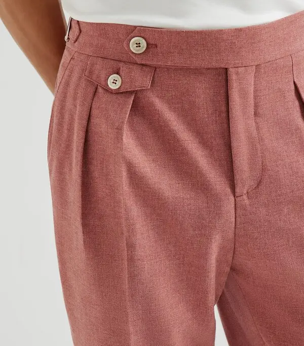 Brunello Cucinelli Wool-cotton-silk Tailored Trousers