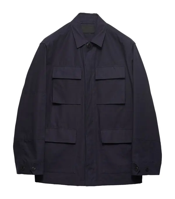 Prada Cotton Safari Jacket - Blue
