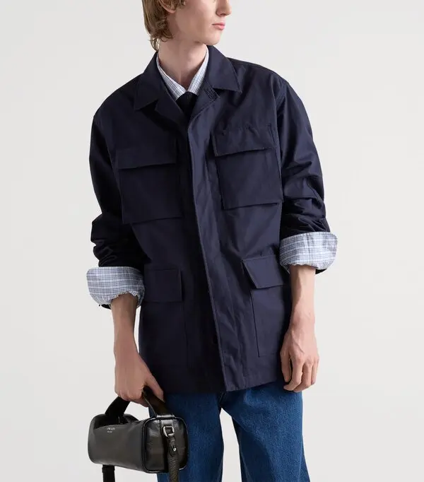 Prada Cotton Safari Jacket - Blue