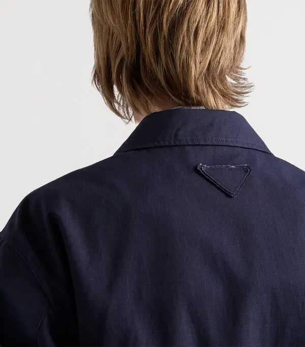 Prada Cotton Safari Jacket - Blue