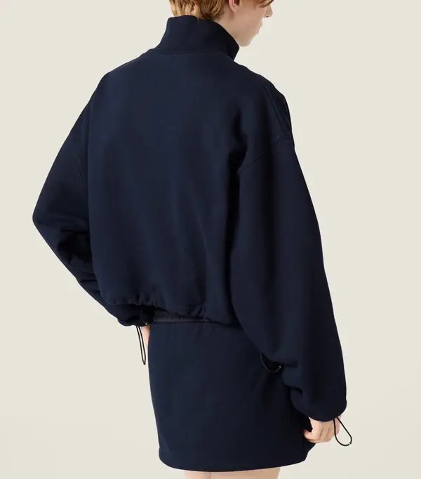 Miu Miu Cotton Zip-up Sweatshirt