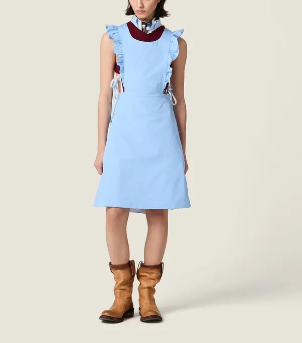 Miu Miu Cotton Apron Mini Dress