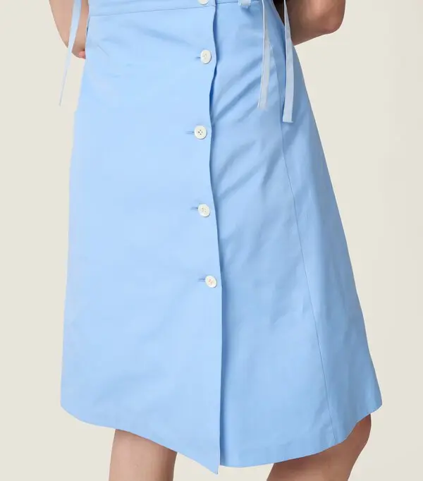 Miu Miu Cotton Apron Mini Dress