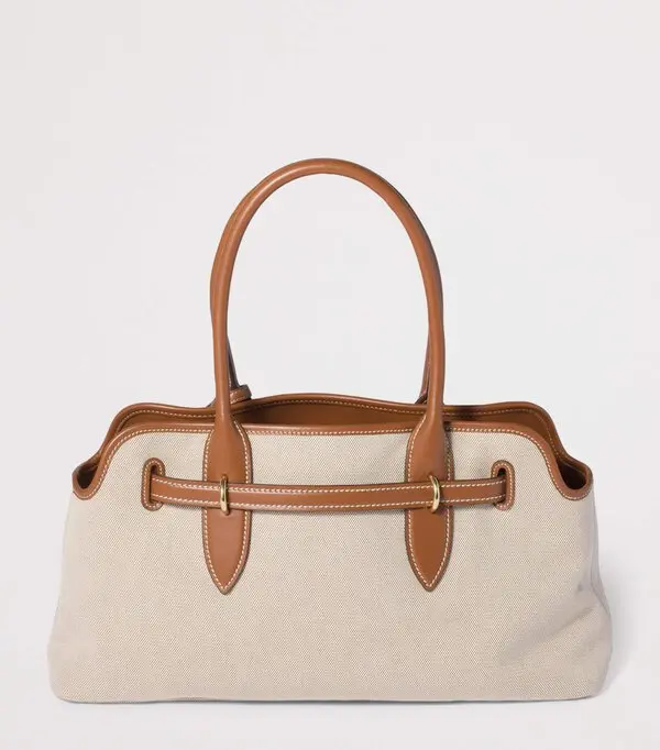Miu Miu Canvas And Leather Aventure Shoulder Bag