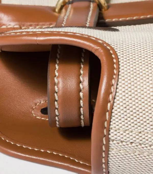 Miu Miu Canvas And Leather Aventure Shoulder Bag