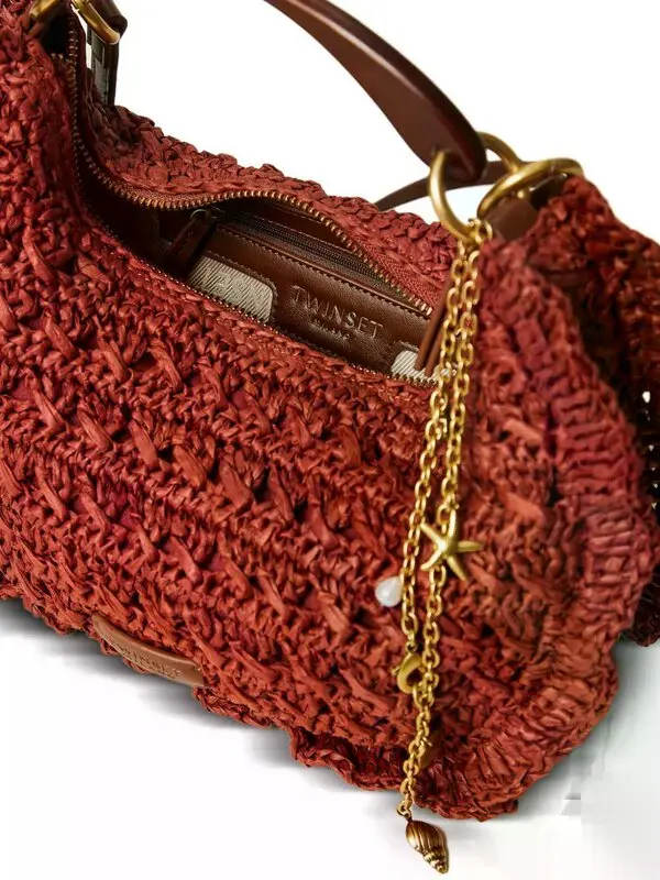TWINSET Ruffled Tote Bag With Charm Detail