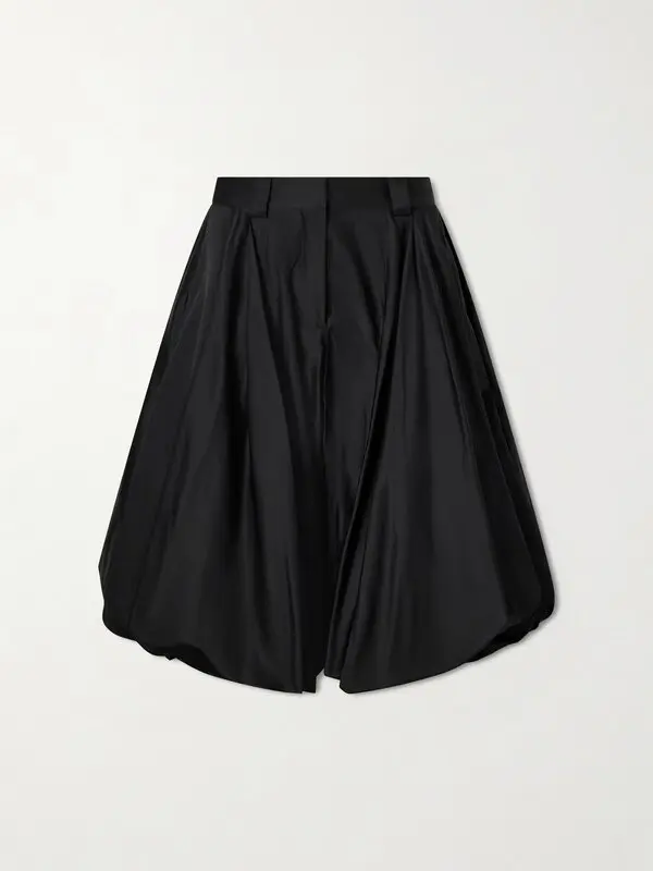 Balenciaga Pleated Satin Balloon Shorts
