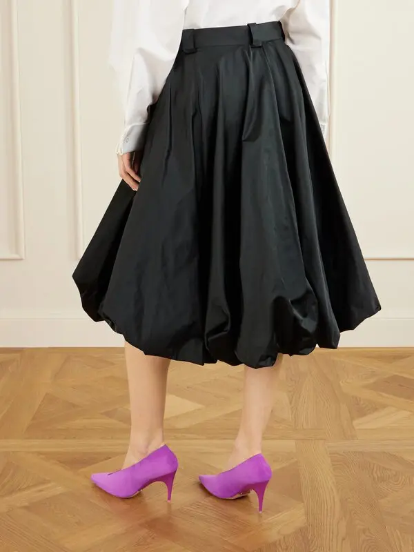Balenciaga Pleated Satin Balloon Shorts