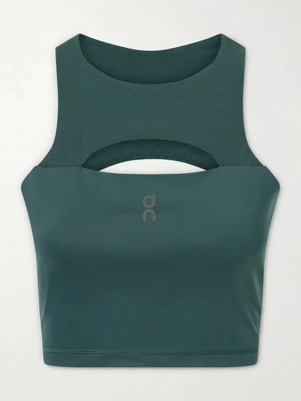 On Performance Training Cropped Running Top - Green