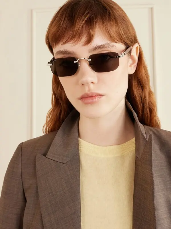 Cartier Signature C Rimless Rectangular-frame Sunglasses