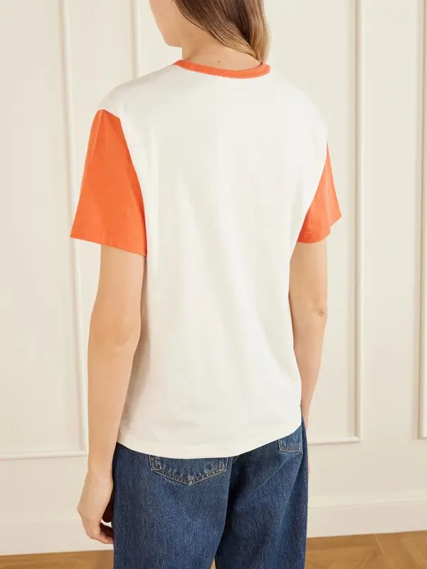 Aimé Leon Dore Contrast Sleeve Cotton T-shirt