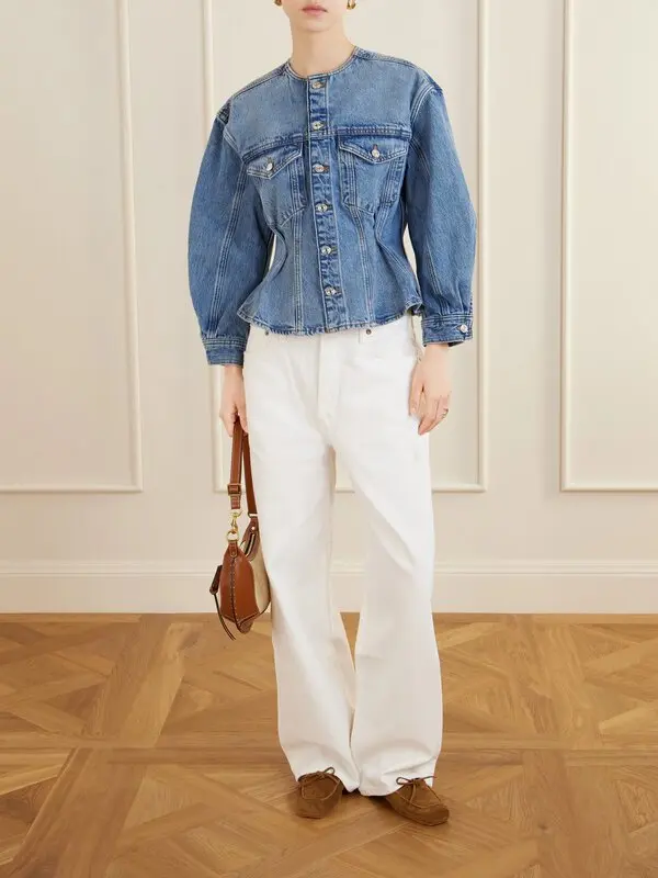 FRAME Nipped Denim Jacket - Blue