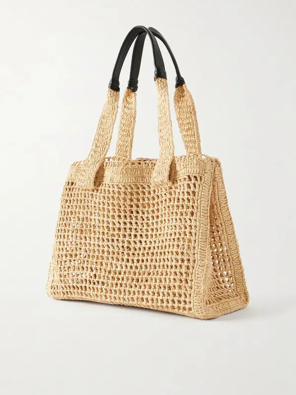 Chloé Embellished Raffia Tote Bag - Neutrals
