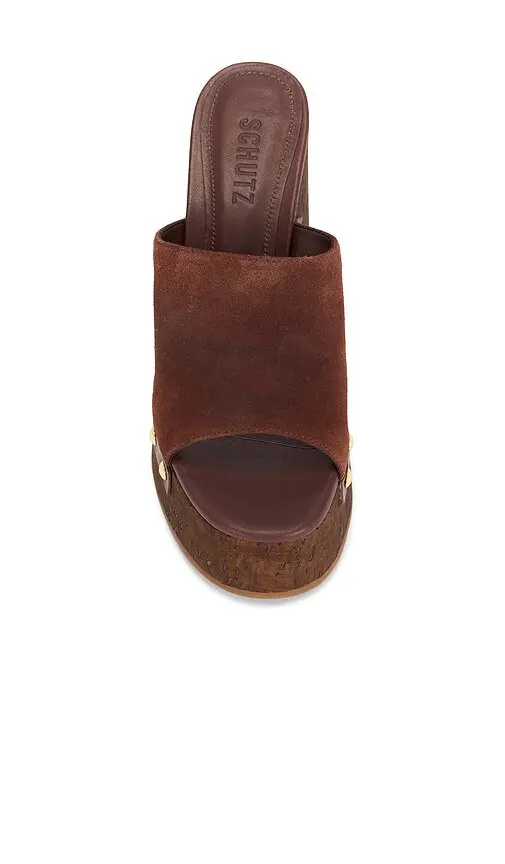 Schutz Dalle Studded Platform Wedge Sandals