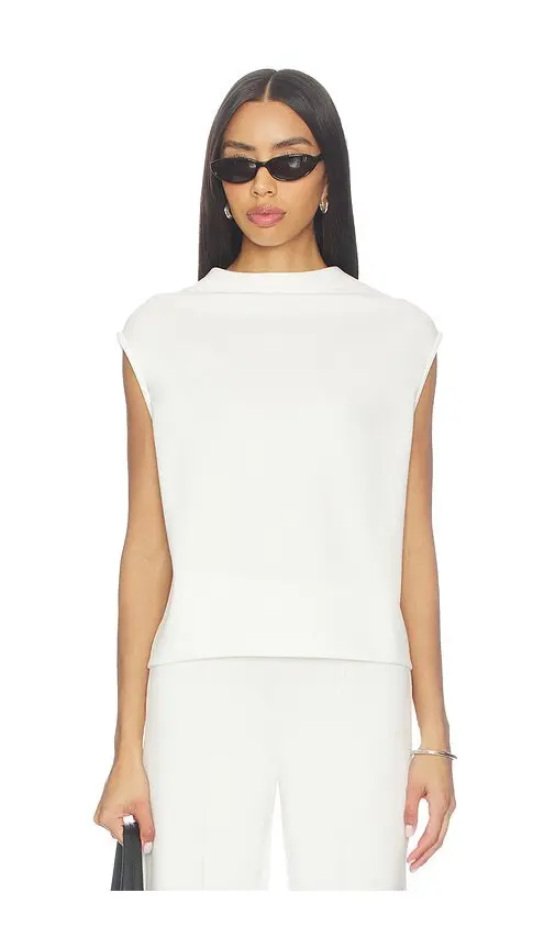 RIPLEY RADER Scuba Cowl Neck Top - White