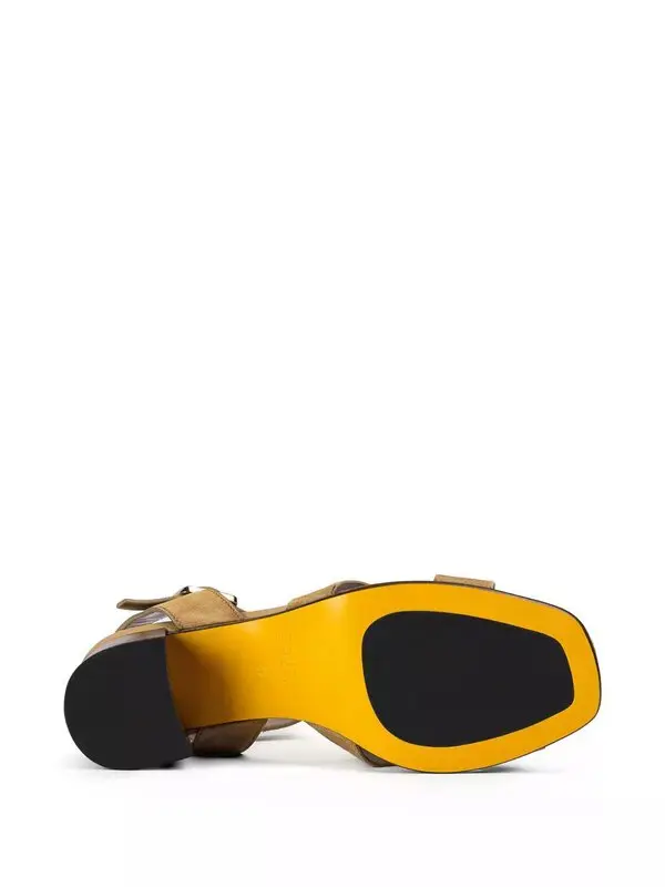 DOUCAL'S Suede Cross-strap Sandals With Buckle Fastening - Neutrals