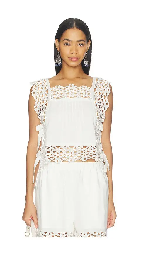 Sea Leila Eyelet Sleeveless Top