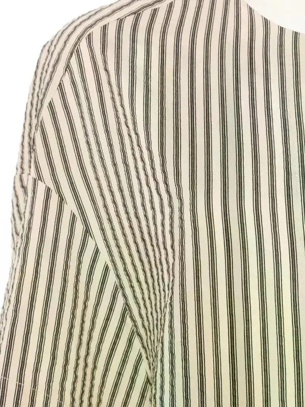 ALYSI Striped Band Collar Dress