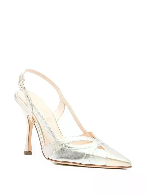 ANNA F. Slingback Pumps With Cut-out Detail