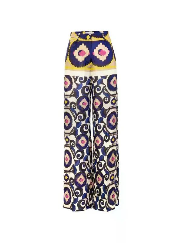 Silvia Tcherassi Emine Printed Wide-leg Trousers