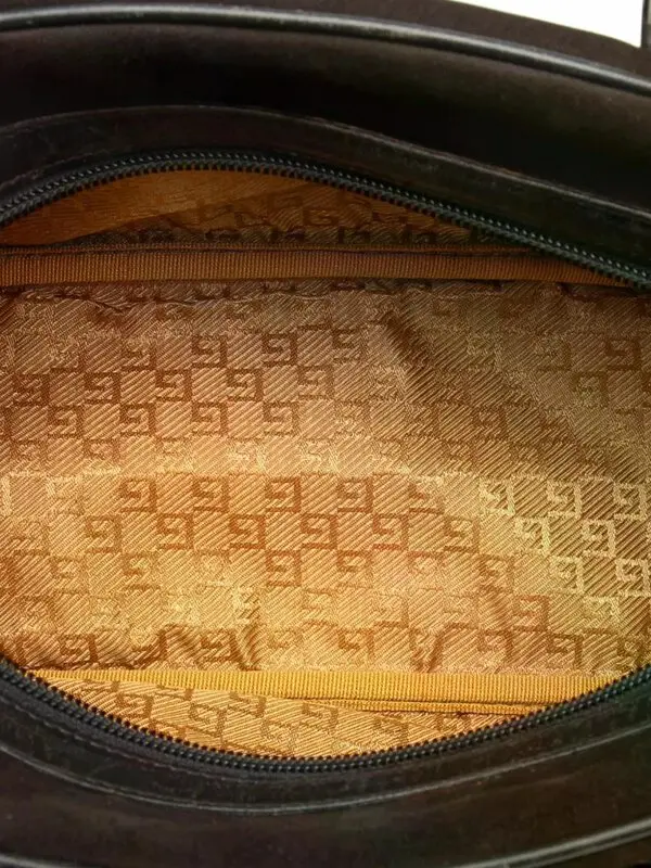 Gucci Suede Bamboo Handbag - Brown