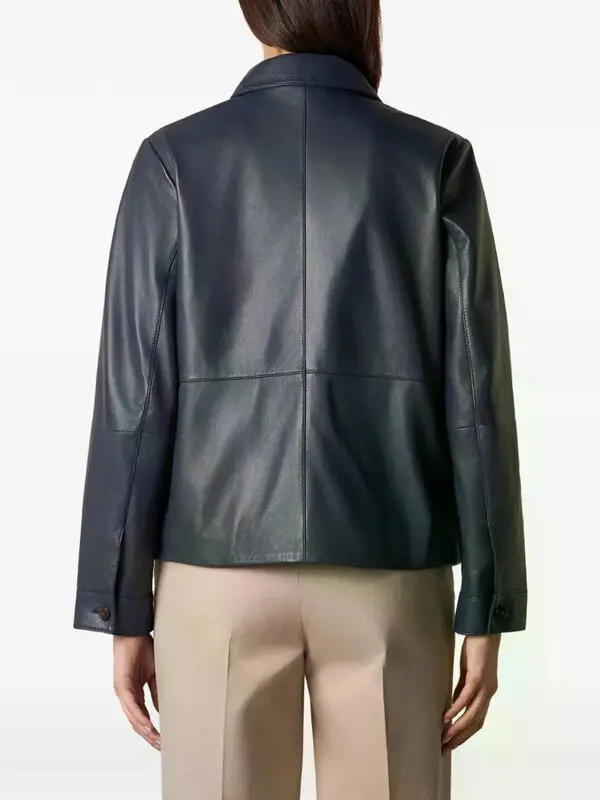 Brooks Brothers Patch-pocket Leather Jacket - Blue