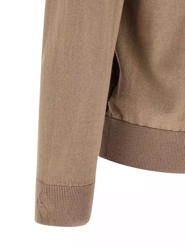BALLANTYNE Argyle Jacquard Cotton Cardigan