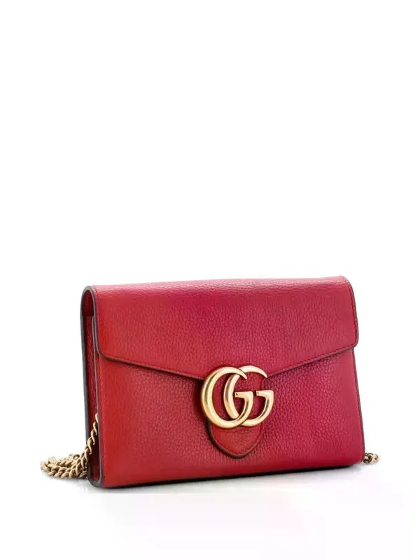 Gucci Gg Marmont Chain Wallet Mini Clutch
