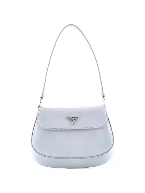 Prada Cleo Flap Shoulder Bag Spazzolato Leather Small Hobo Bag