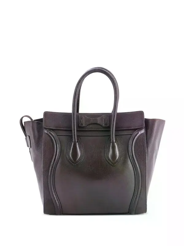 Celine Luggage Bag Smooth Leather Micro Tote Bag