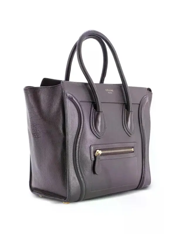 Celine Luggage Bag Smooth Leather Micro Tote Bag
