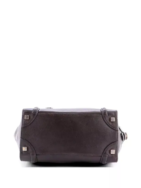 Celine Luggage Bag Smooth Leather Micro Tote Bag