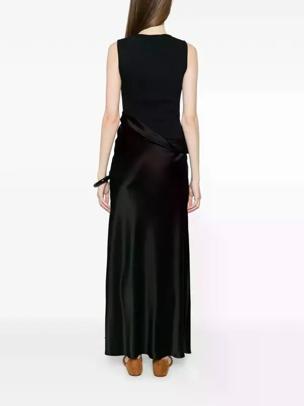 Nanushka Sleeveless Draped Maxi Dress - Black
